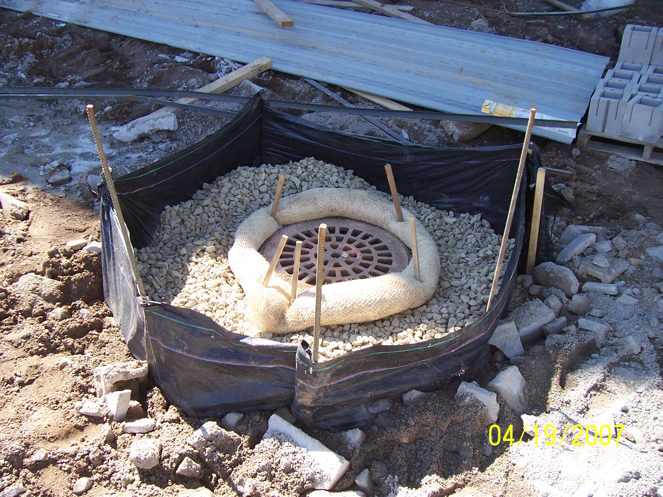 Construction stormwater photo gallery - Storm drain inlet protection ...